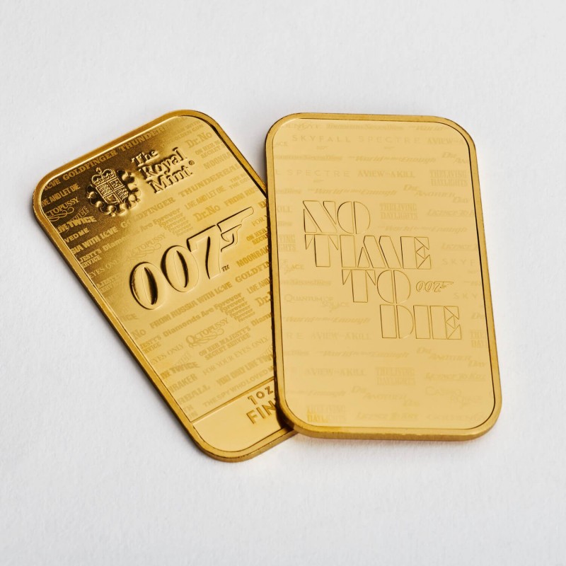 1oz bullion gold bar James Bond 007 No Time to die | Belgique, France ...